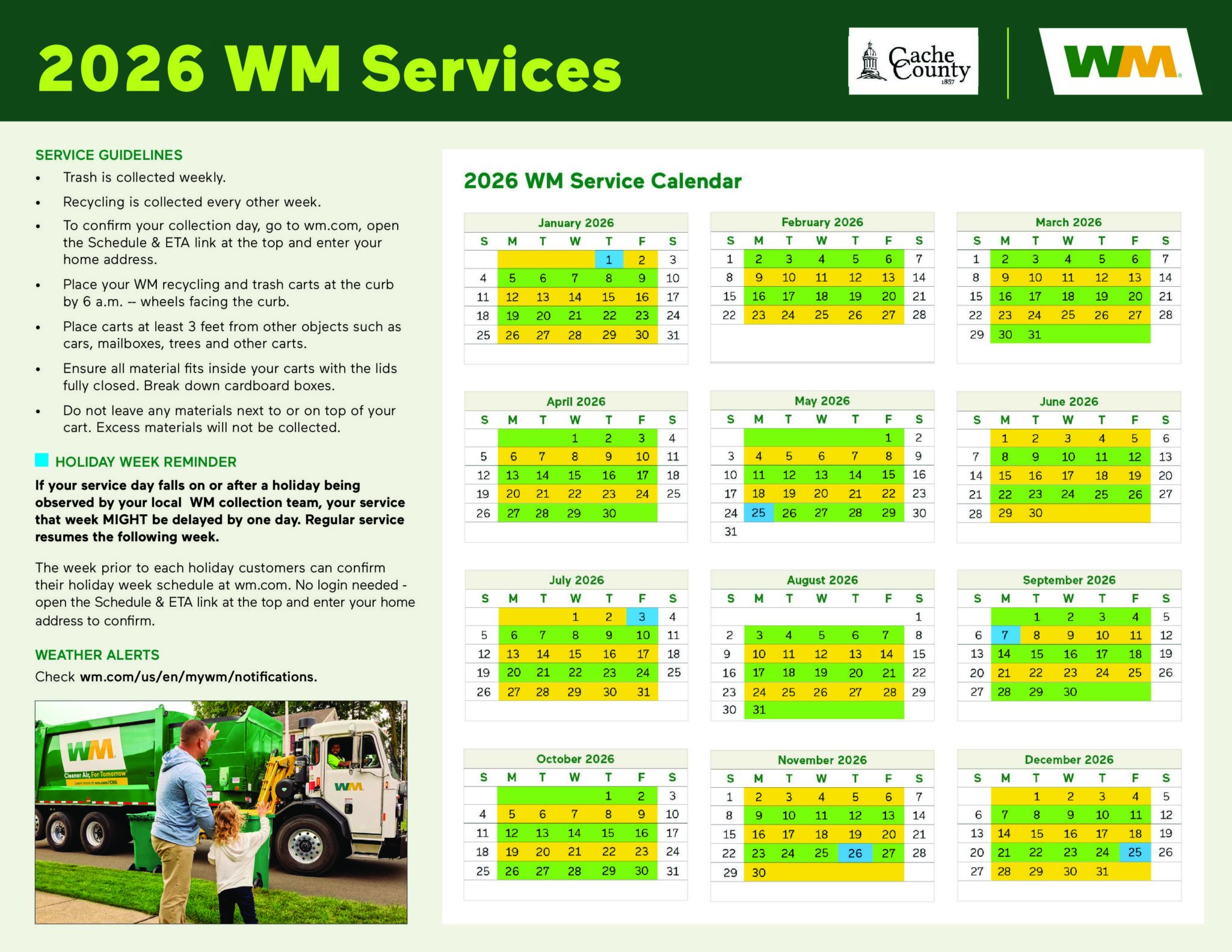 Waste Management Pick Up Schedule 2026 – Mendon City
